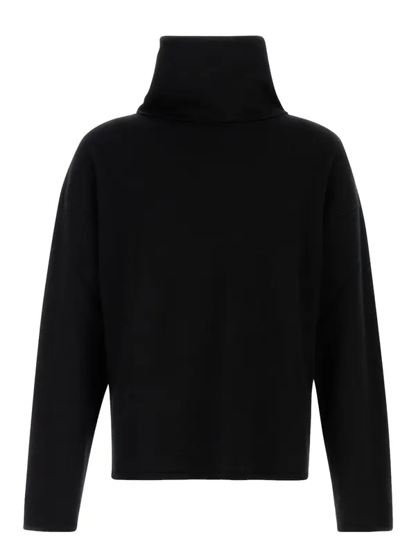Saint Laurent Wool Funnel Neck Sweater - Black
