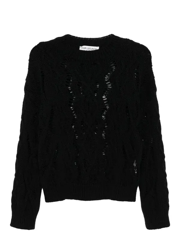 Our Legacy Cable-knit Sweater - Black