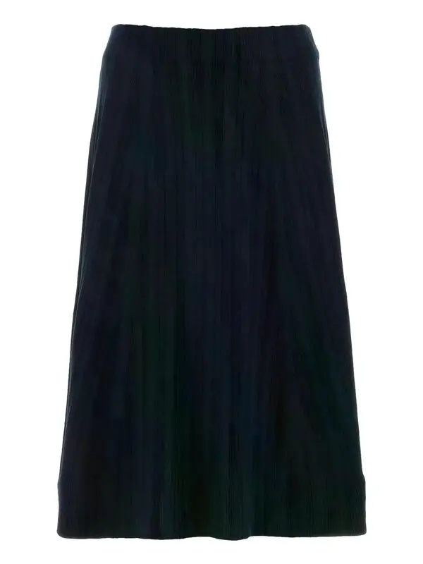 Co Silk A-line Skirt - Blue