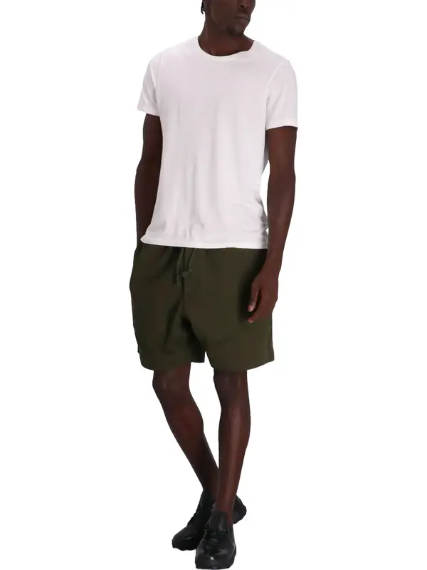 Y3 Logo-print Jersey Shorts - Green