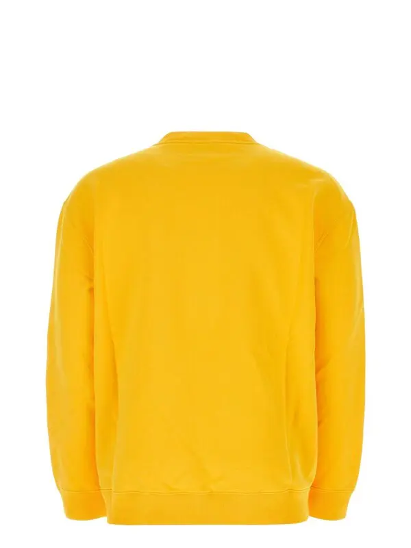 LANVIN Embroidered-logo Sweatshirt - Yellow