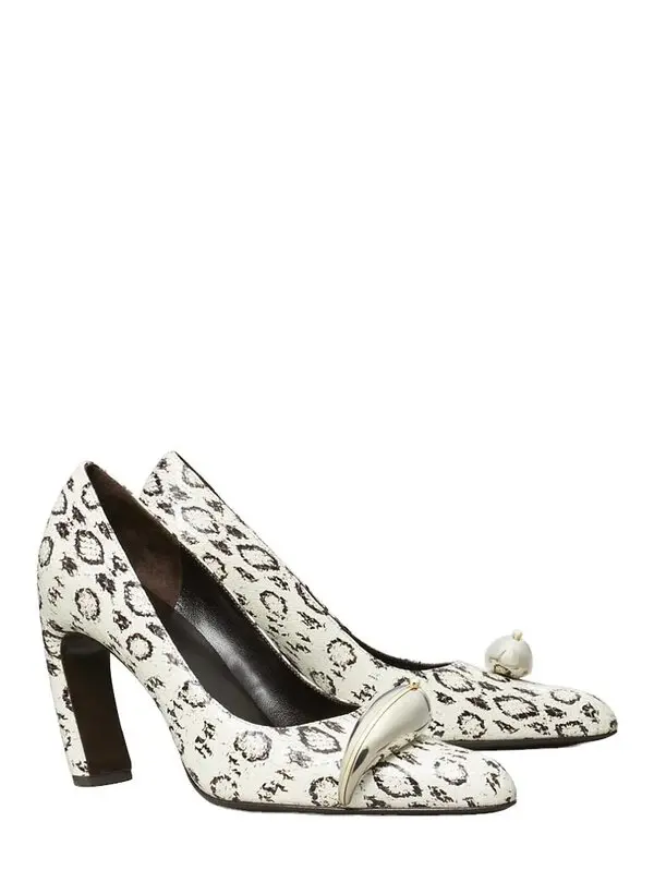 Tory Burch Pierced Pump - Black/white Roccia/silver