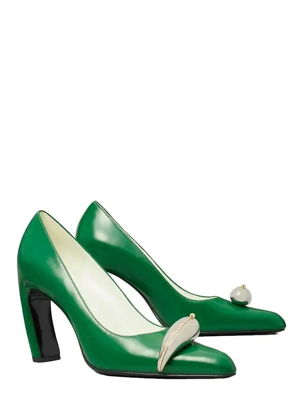 Tory Burch Pierced Pump - Grass / Silver