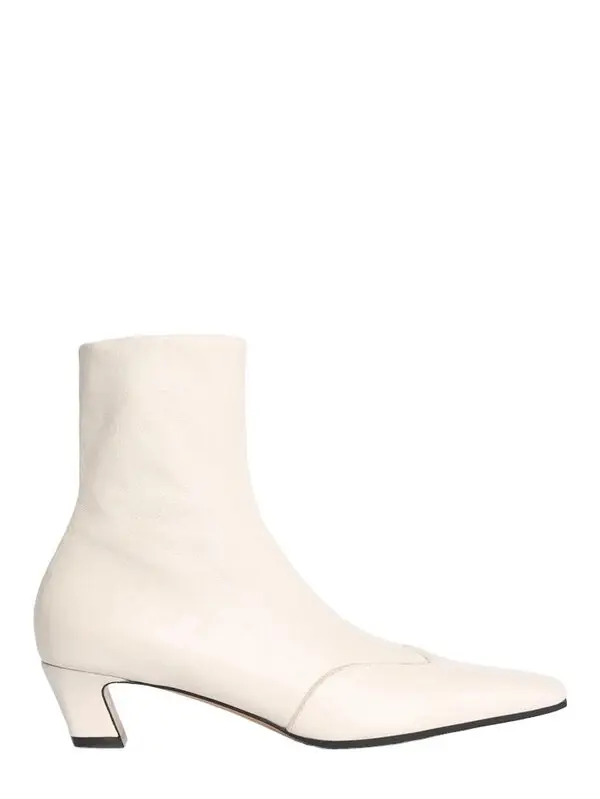 Khaite Nevada Stretch Low Boots - Cream