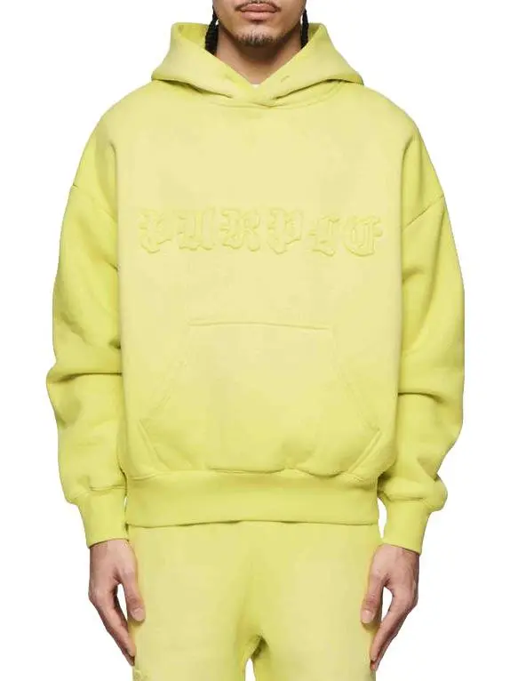 PURPLE BRAND Cotton Fleece Graphic Hoodie - Green