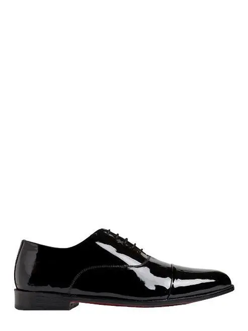 CARLOS SANTANA Patent Cap-toe Oxford - Black Patent