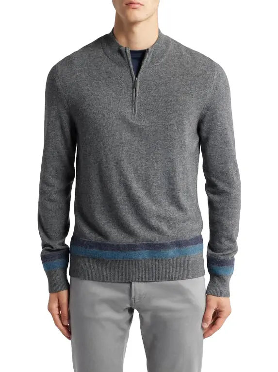 Robert Barakett Rockingham Half-zip Sweater - Grey