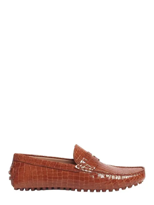 CARLOS BY CARLOS SANTANA Ritchie Penny Loafer - Tan Croco