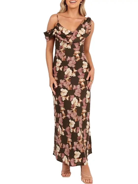 PETAL & PUP Kamryn Floral Maxi Dress - Olive Floral