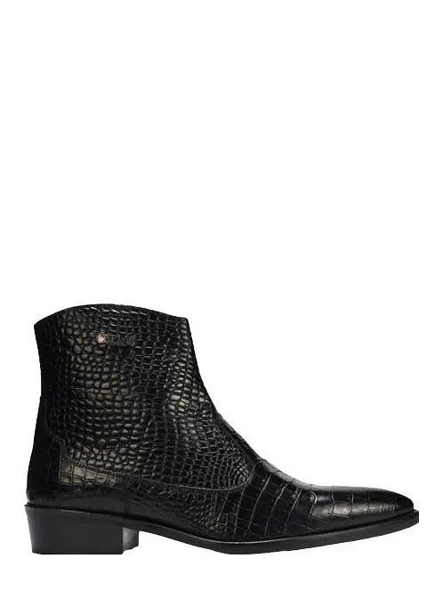 CARLOS SANTANA Zappa Croco Boot - Black Croco