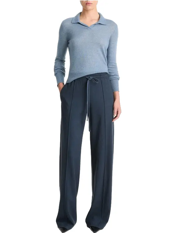 Vince Wool-blend Drawstring Pant - Natural