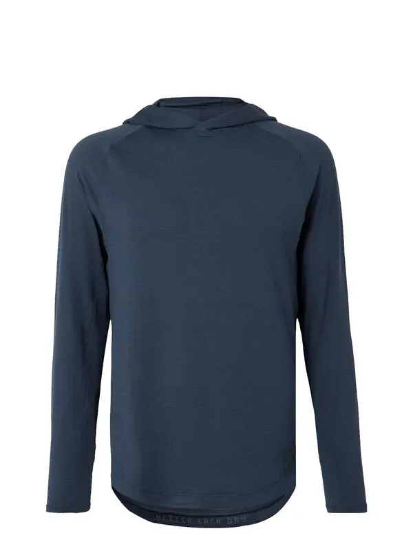 Lululemon License To Train Recycled-jersey Hoodie - Blue