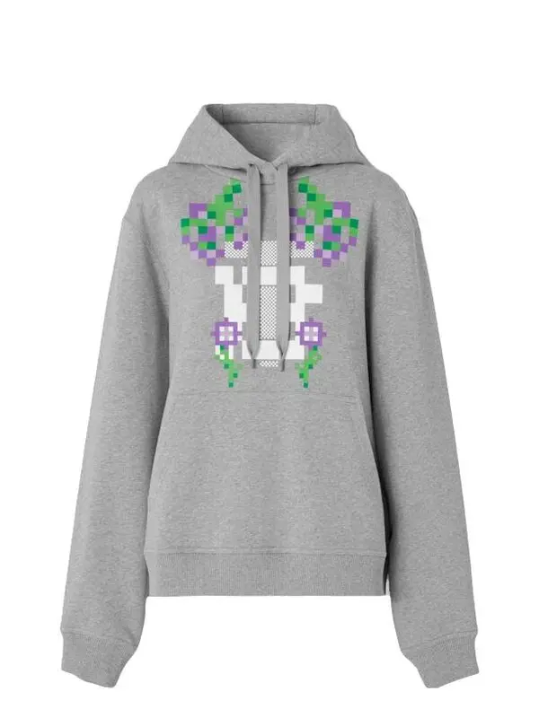 Burberry X Minecraft Monogram Hoodie - Pale Grey Melange
