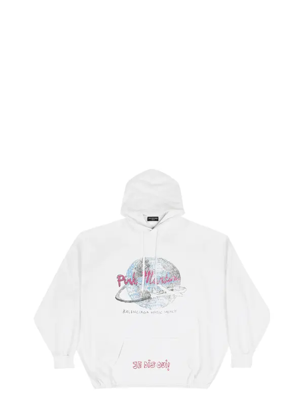 Balenciaga Elastic Hem Hoodie - White