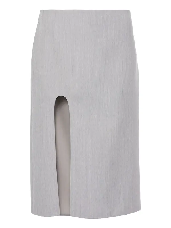 Stella McCartney Wool Pencil Skirt - Grey