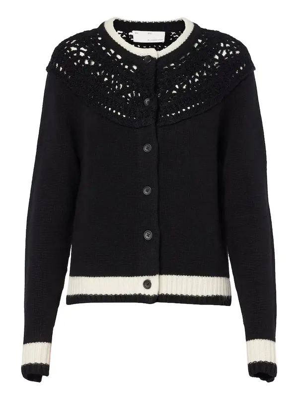 XU ZHI Wool-blend Cardigan - Black