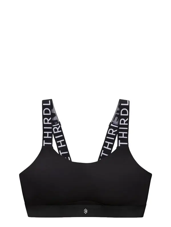 THIRDLOVE Kinetic Adjustable Sports Bra - Black Logo