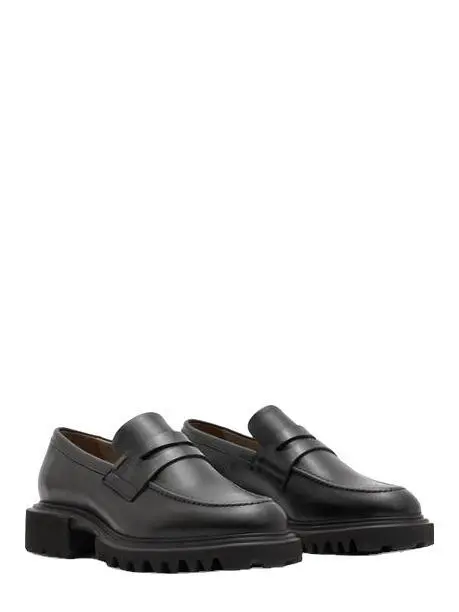 ALLSAINTS Lola Lug Sole Penny Loafer - Black