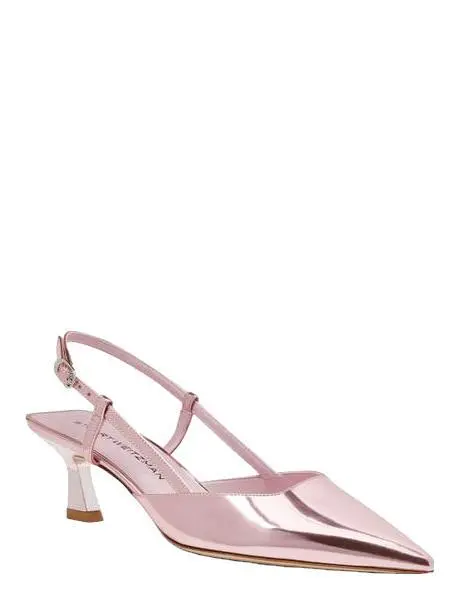 STUART WEITZMAN Vinnie 50 Slingback Pump - Pink Marshmallow