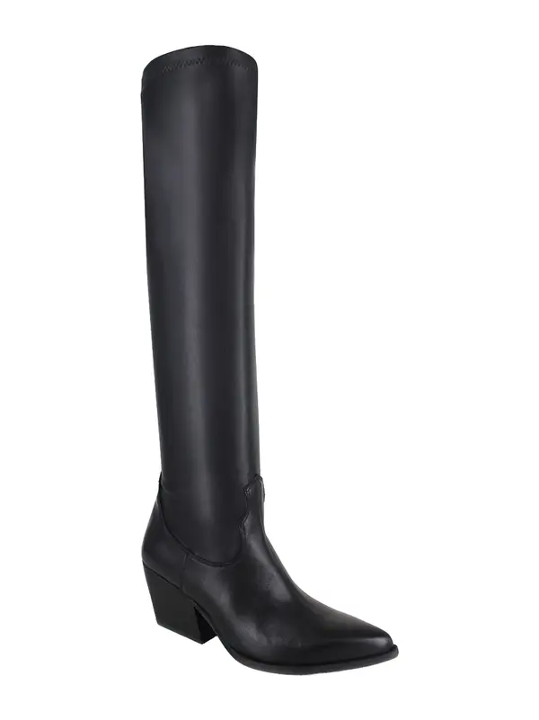 ZIGI Knee High Western Boot - Black