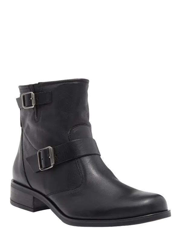 Paul Green Wyatt Ankle Boots - Black Washed Leather