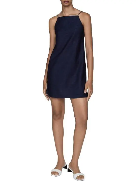 Mango Sleeveless Minidress - Blue