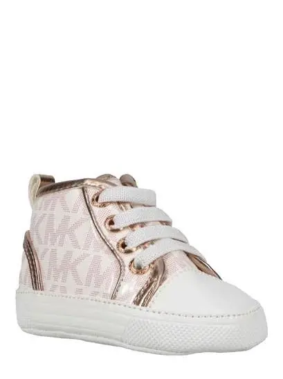 Michael Kors Split High Top Sneakers - Rose Gold/white