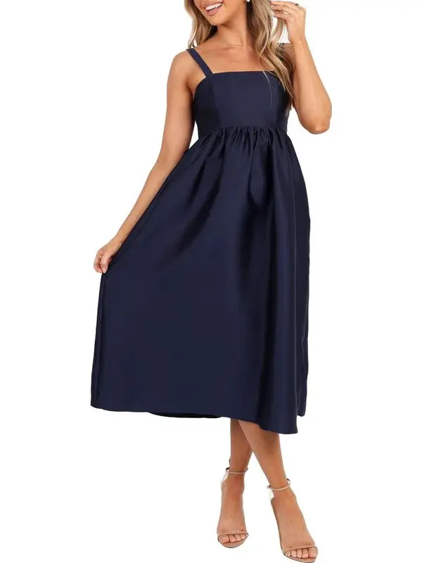 PETAL & PUP Isla A-line Dress - Navy
