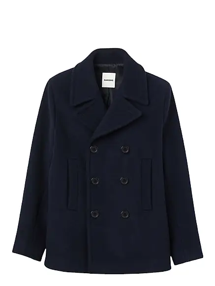 Sandro Wool-blend Double-breasted Coat - Bleus