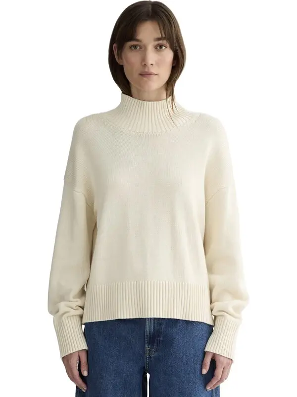 Everlane Boxy Turtleneck Sweater - Canvas