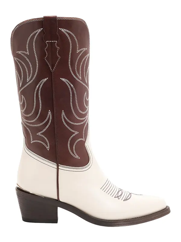 Partlow Rowan Bicolor Western Boots - Bruciato