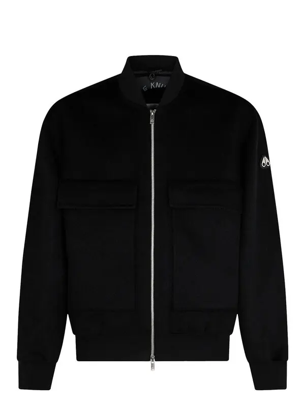 Moose Knuckles Alder Bomber Jacket - Black Wcharcoal