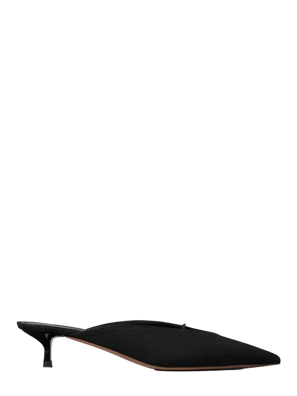 NEOUS Matar Satin Mules - Black