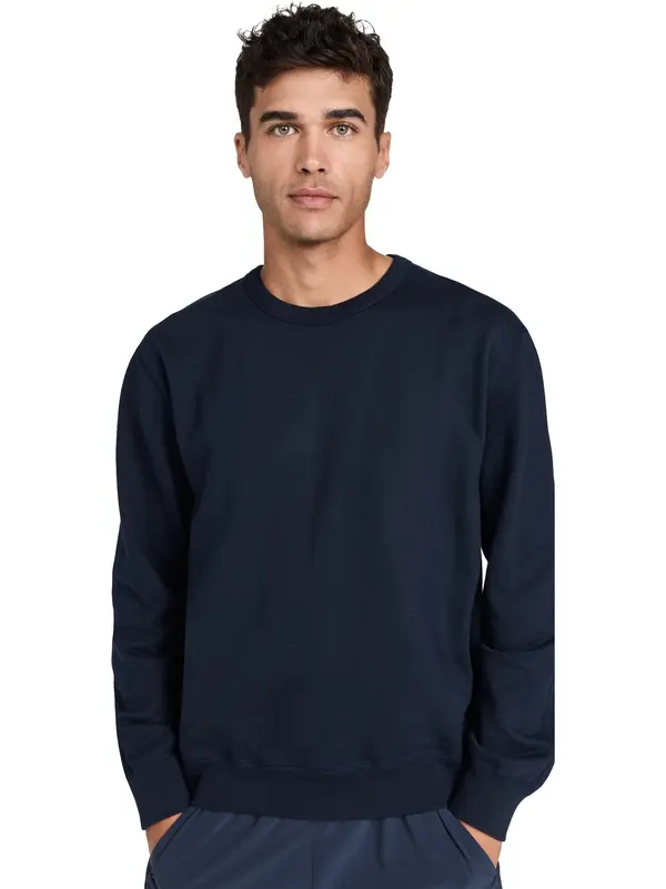 Reigning Champ Midweight Terry Classic Crewneck Sweatshirt - Navy