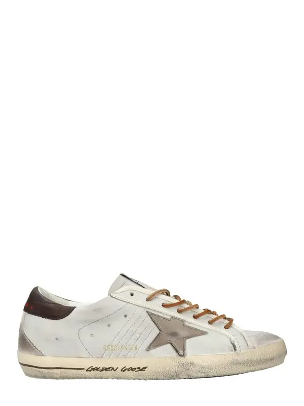 Golden Goose Leather Super Star Sneakers - Grey