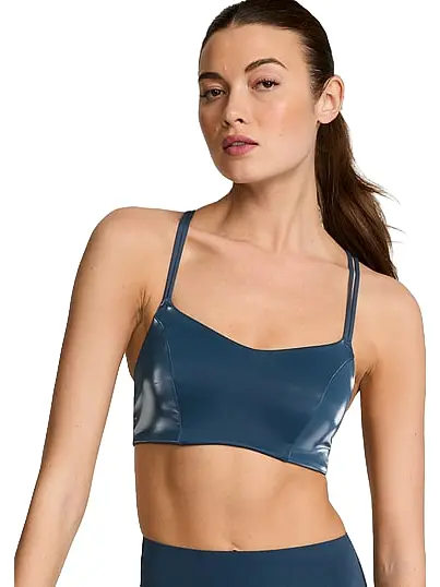 Victoria's Secret Vsx Elevate™ Stretch-comfort Strappy-back Sports Bra - Blue