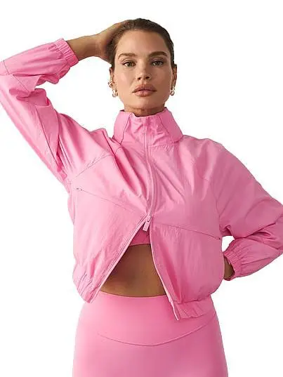 Victoria's Secret Vsx Power Parachute Full-zip Jacket - Pink