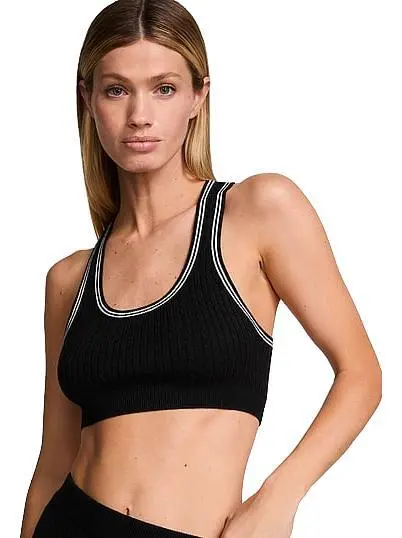 Victoria's Secret Luxe Cable-knit Bralette - Black