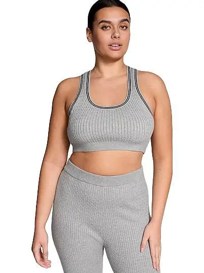 Victoria's Secret Luxe Cable-knit Bralette - Grey