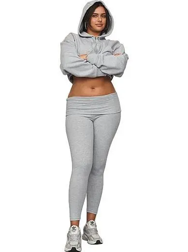 Victoria's Secret Angel Essentials Cotton Foldover Legging - Grey