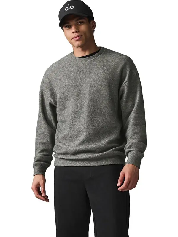 Alo Yoga Triumph Restore Crew Neck Sweatshirt - Grey Triblend