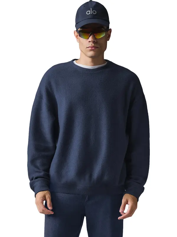Alo Yoga Triumph Restore Crew Neck Sweatshirt - Navy
