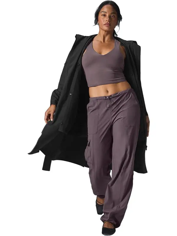 Alo Yoga Crinkle On The Move Trench Jacket - Black