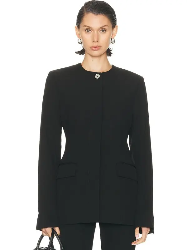 TOTEME Collarless Evening Jacket - Black