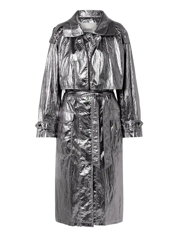 Isabel Marant Laika Belted Trench Coat - Silver