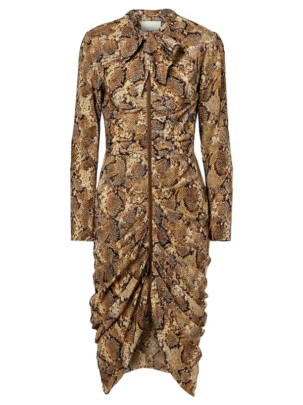 Isabel Marant Connie Snake-print Midi Dress - Animal Print