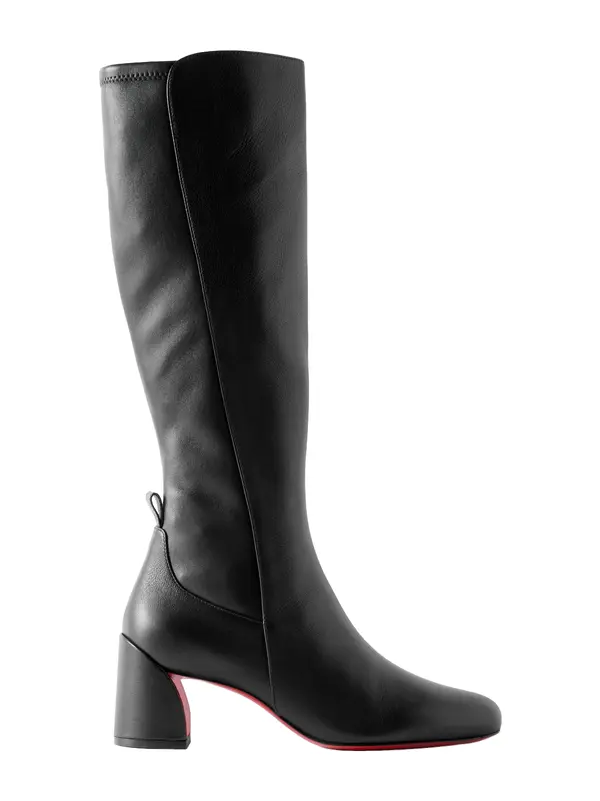 CHRISTIAN LOUBOUTIN Jane Botta 55 Leather Knee Boots - Black