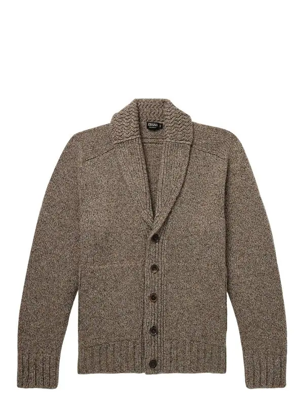 Zegna Shawl-collar Oasi Cashmere Cardigan - Brown