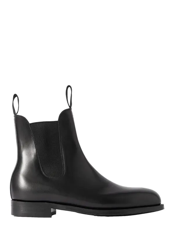 J.M. WESTON Leather Chelsea Boots - Black