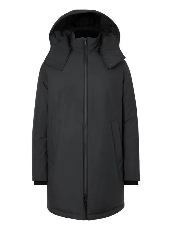 Zegna Quilted Padded Shell Hooded Down Jacket - Black